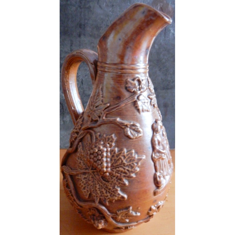 Superbe pichet à vin en grès vernissé du BEAUVAISIS