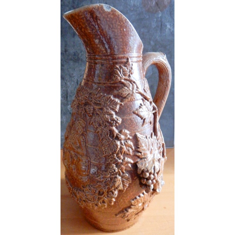 Superbe pichet à vin en grès vernissé du BEAUVAISIS