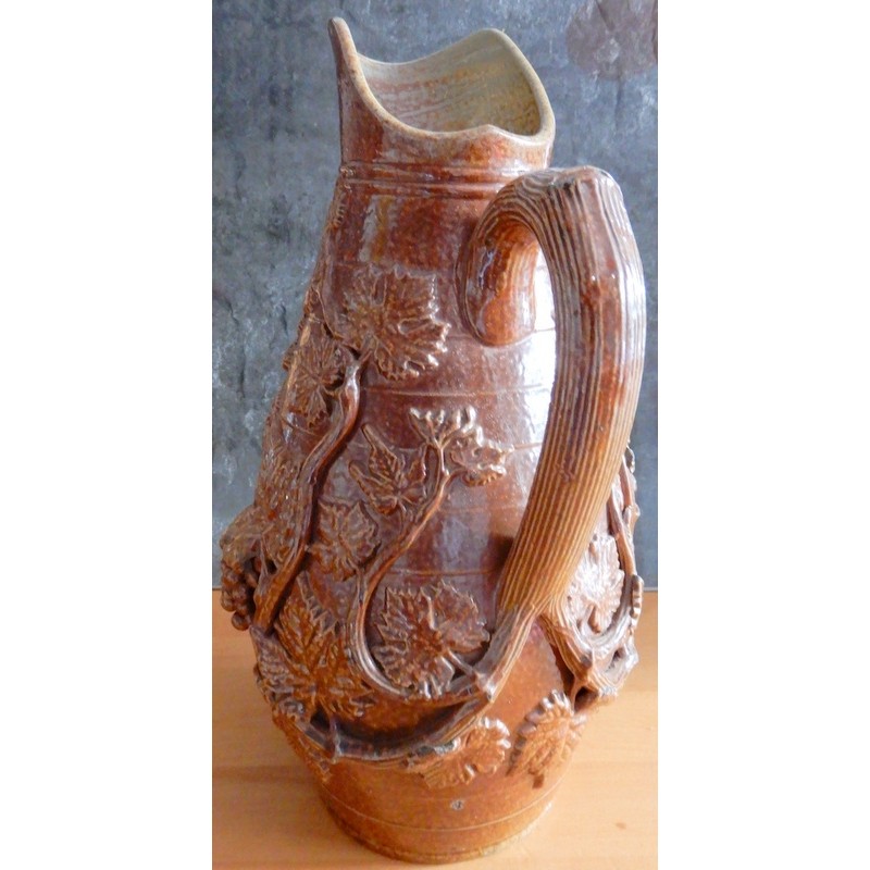 Superbe pichet à vin en grès vernissé du BEAUVAISIS